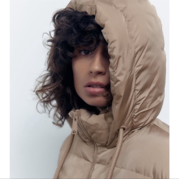 Zara | Jackets & Coats | Zara Water And Wind Protection Hooded Down ...